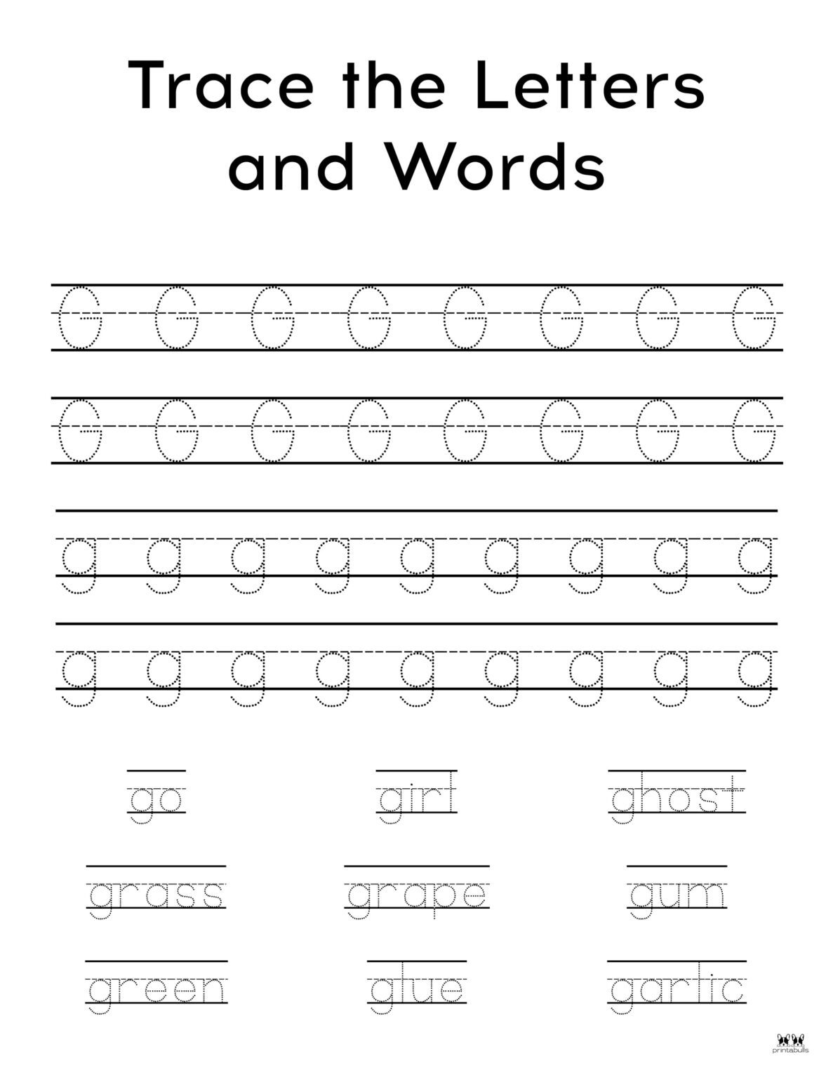 Letter G Worksheets - 50 FREE Printables | Printabulls