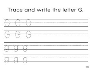 Letter G Worksheets - 50 FREE Printables | Printabulls