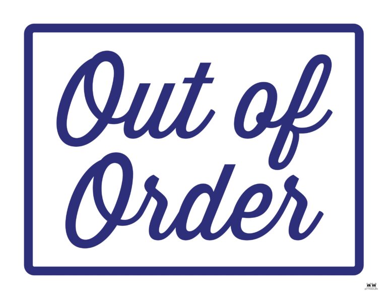 Out Of Order Signs - 25 FREE Printable Signs | Printabulls
