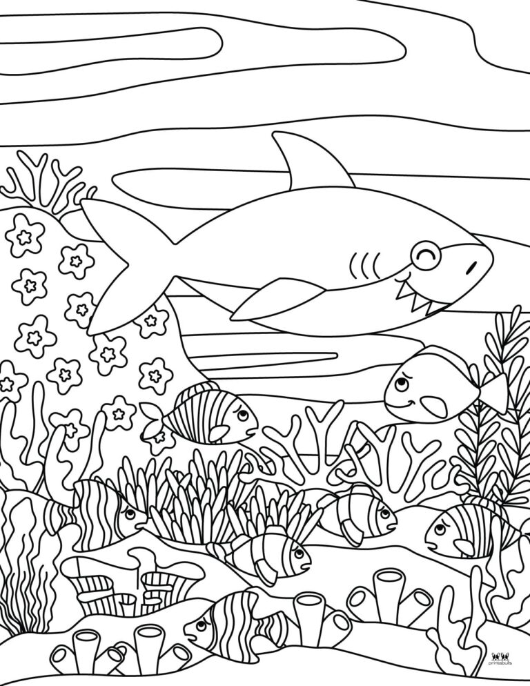 Shark Coloring Pages - 25 FREE Pages | Printabulls