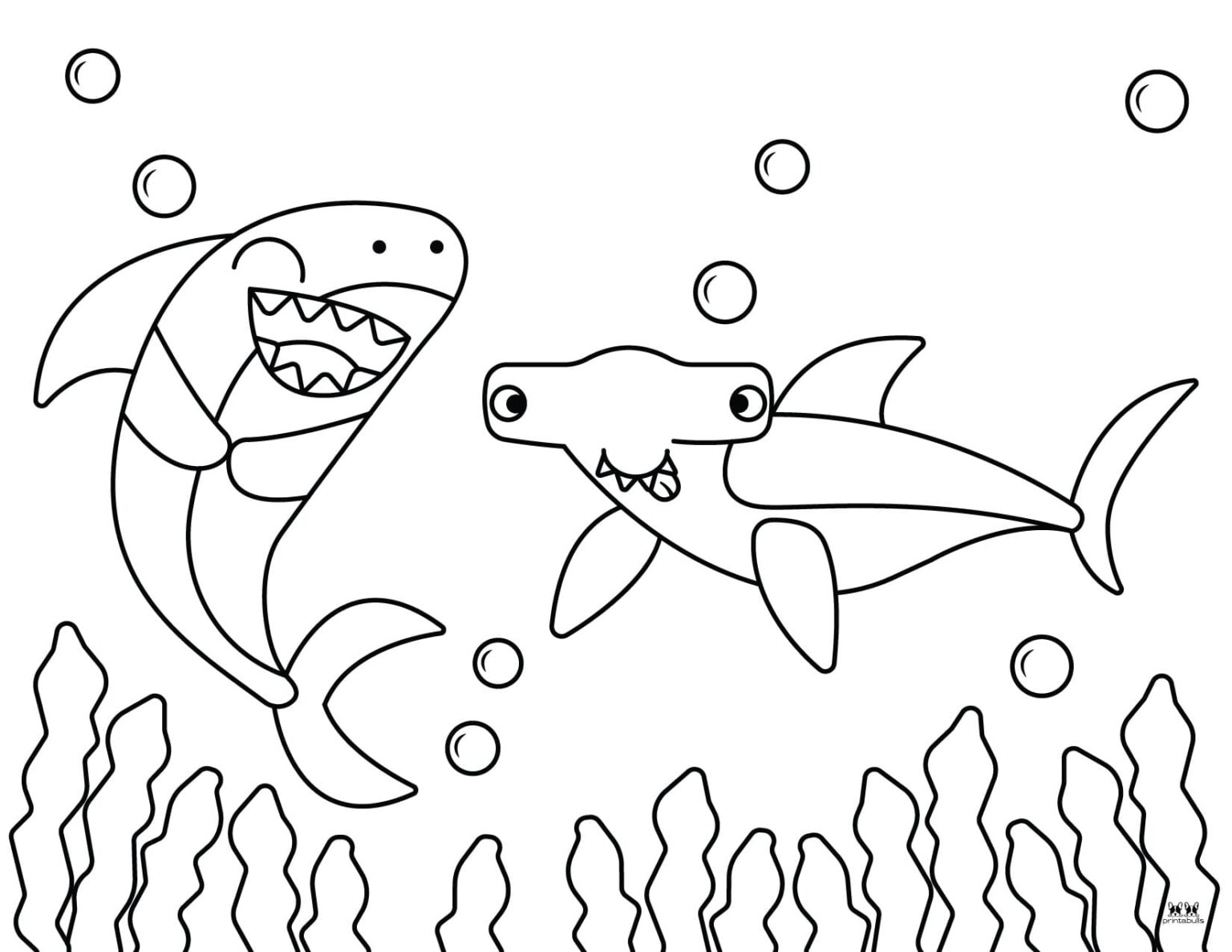Shark Coloring Pages - 25 FREE Pages | Printabulls