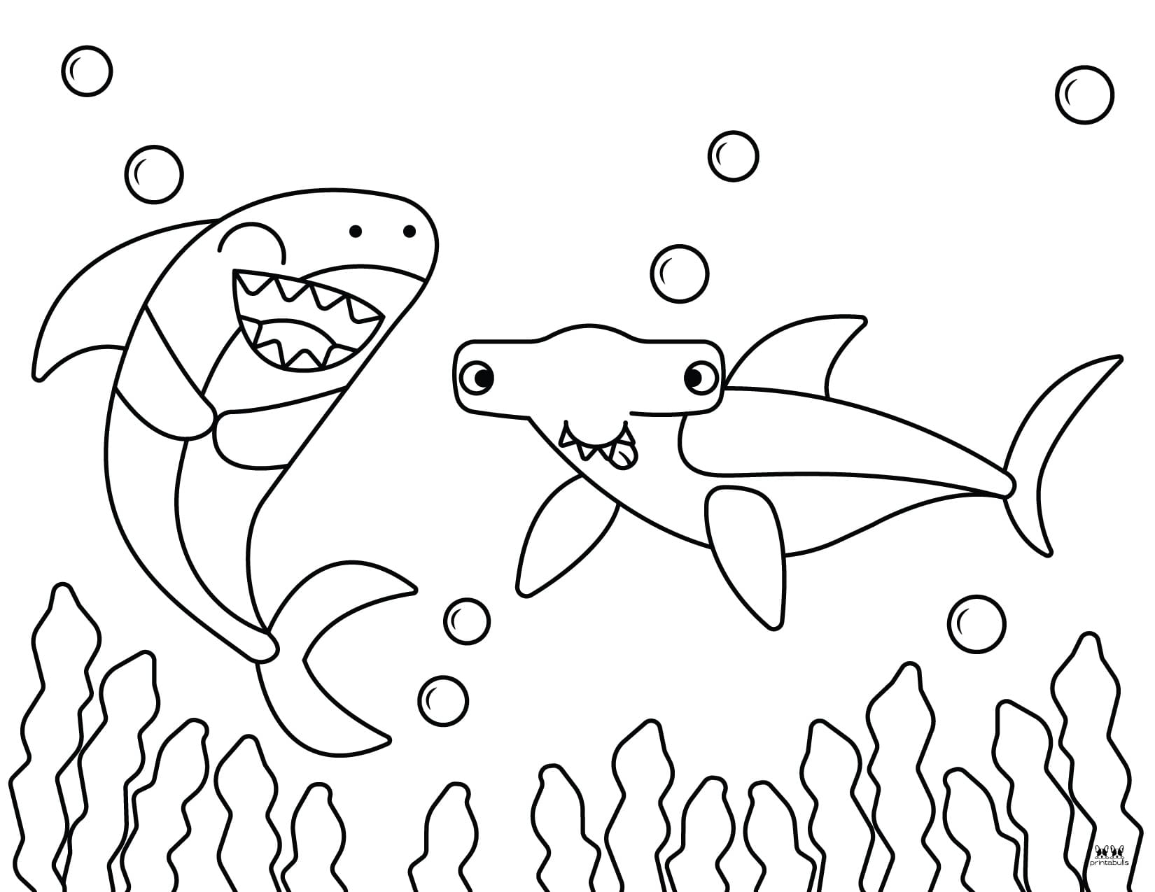Shark Coloring Pages - 25 FREE Pages | Printabulls