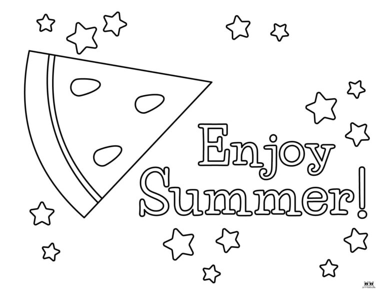 Summer Coloring Pages - 100 FREE Printable Pages | Printabulls