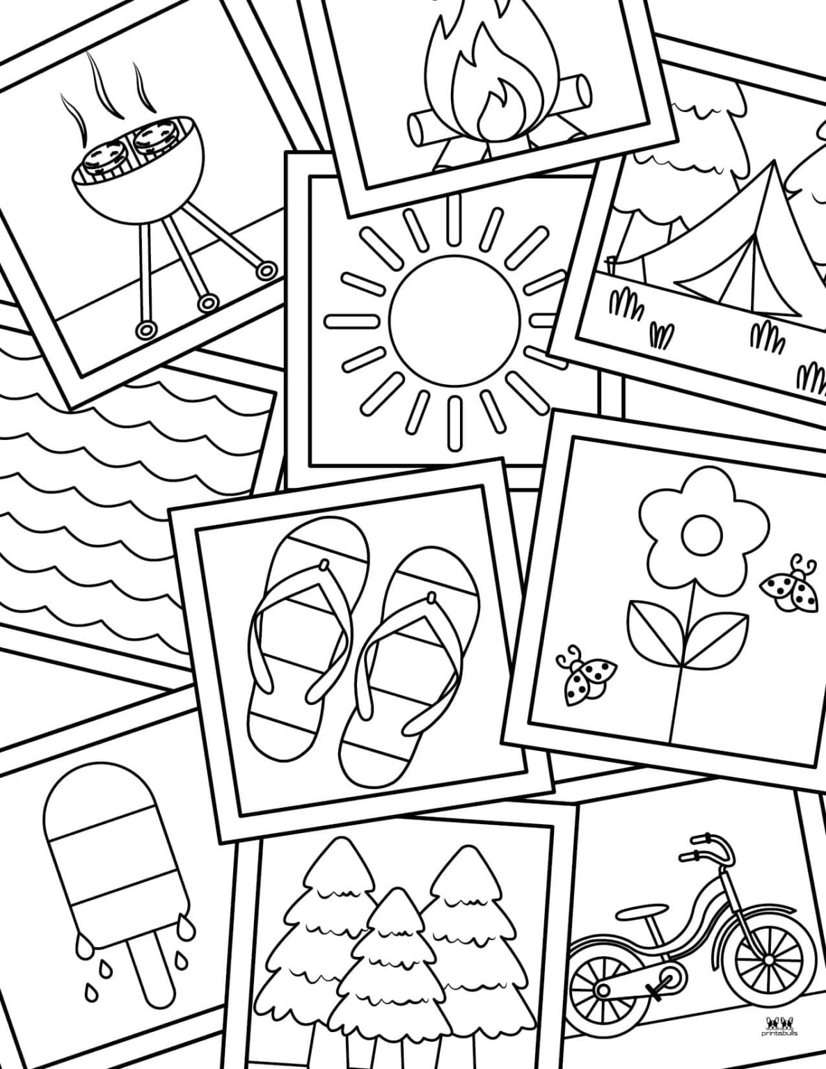 Summer Coloring Pages - 100 FREE Printable Pages | Printabulls