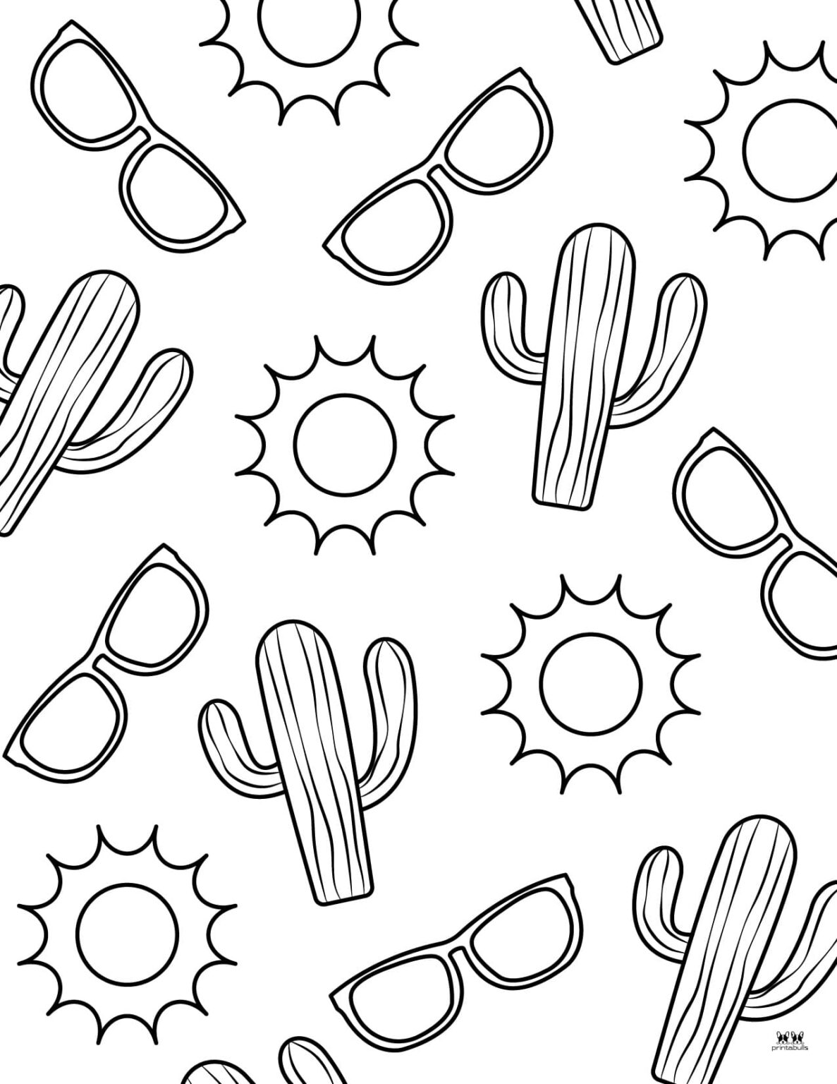 Summer Coloring Pages - 100 FREE Printable Pages | Printabulls
