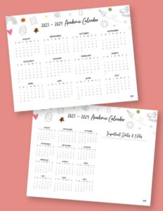 2023-2024 Academic Calendars - 15 FREE Printables | Printabulls