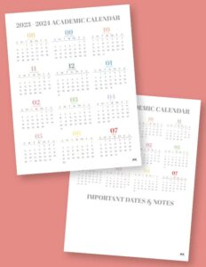 2023-2024 Academic Calendars - 15 FREE Printables - PrintaBulk