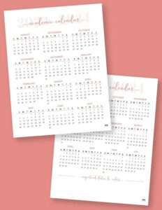 2023-2024 Academic Calendars - 15 FREE Printables - PrintaBulk