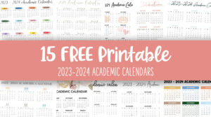 2023-2024 Academic Calendars - 15 FREE Printables | Printabulls