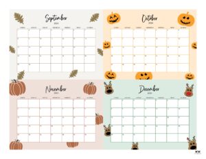 2024 Four Month Calendars - 18 FREE Printables - PrintaBulk