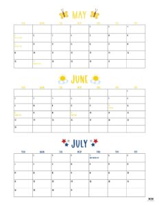 2024 Summer Calendars - 18 FREE Printables - PrintaBulk