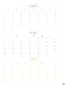 Three Month/Quarterly Calendars - 36 FREE Calendars | Printabulls