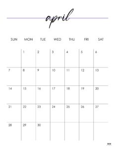 April 2024 Calendars - 50 FREE Printables | Printabulls