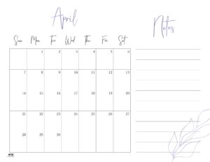 April 2024 Calendars - 50 FREE Printables | Printabulls