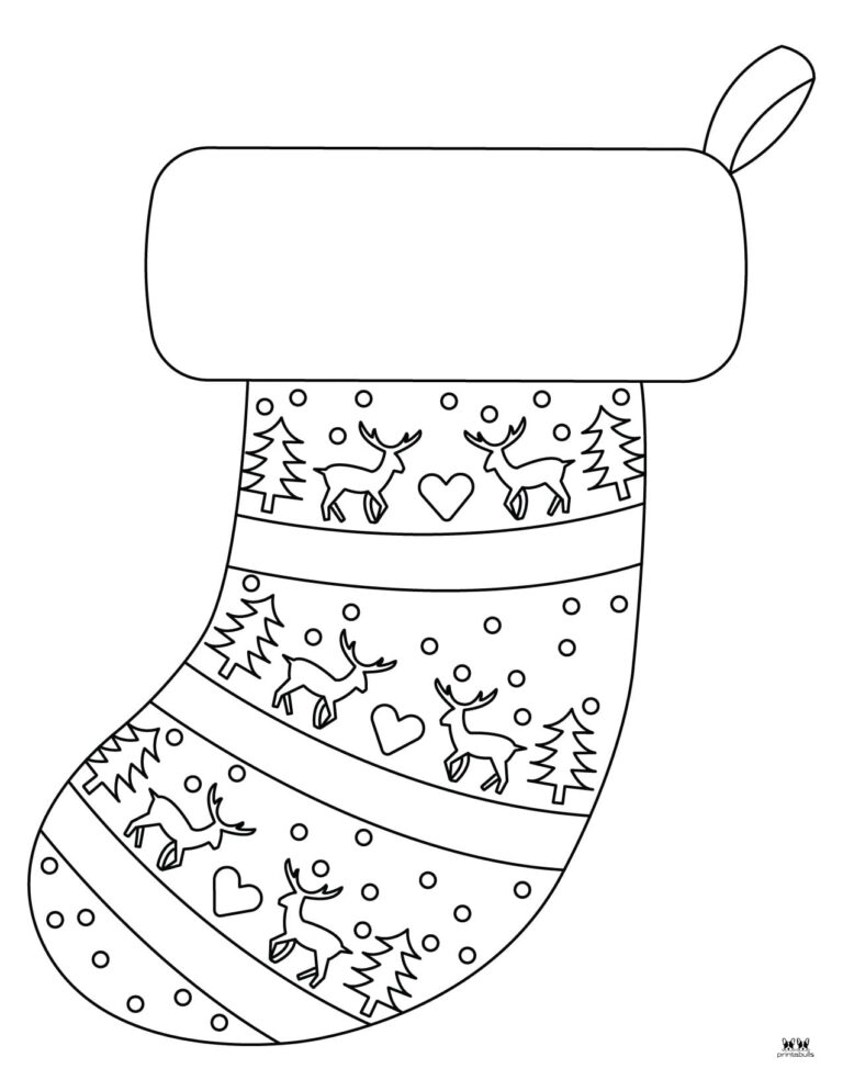 Christmas Stocking Coloring Pages - 27 FREE Pages | Printabulls