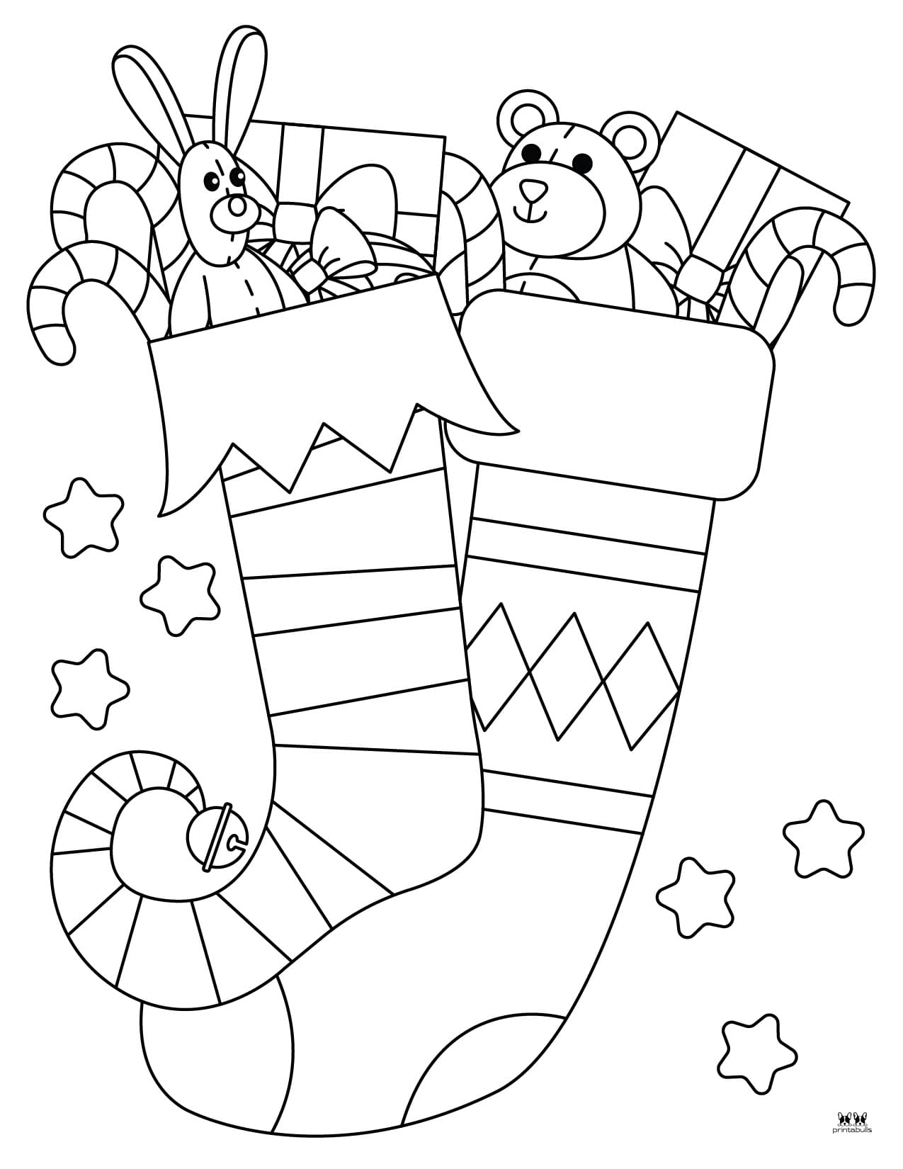 Christmas Stocking Coloring Pages - 27 FREE Pages | Printabulls