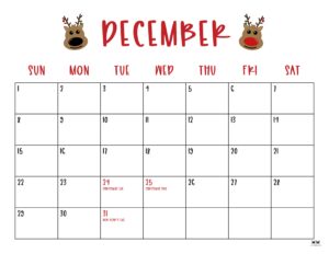 December 2024 Calendars - 50 FREE Printables | Printabulls