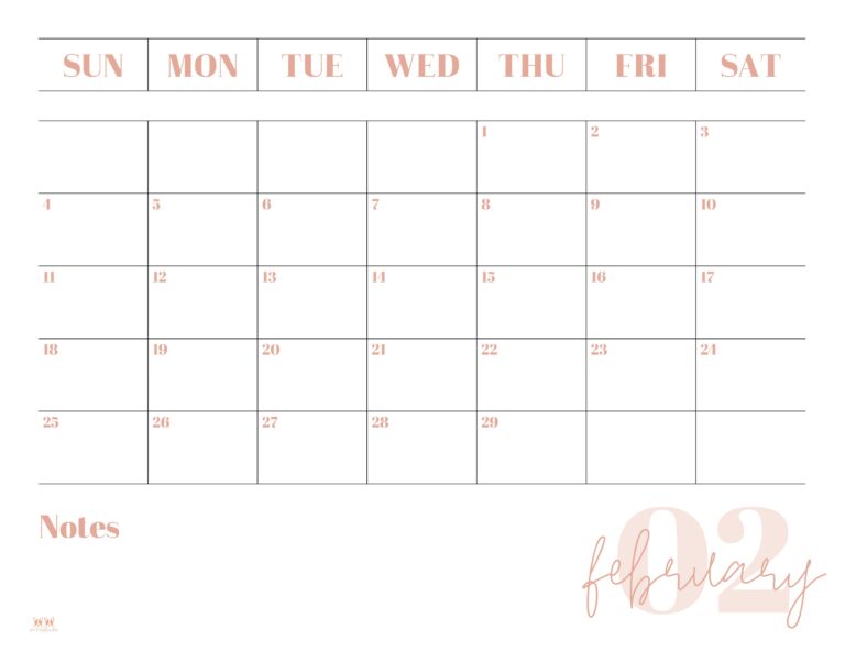 February 2024 Calendars - 50 FREE Printables | Printabulls