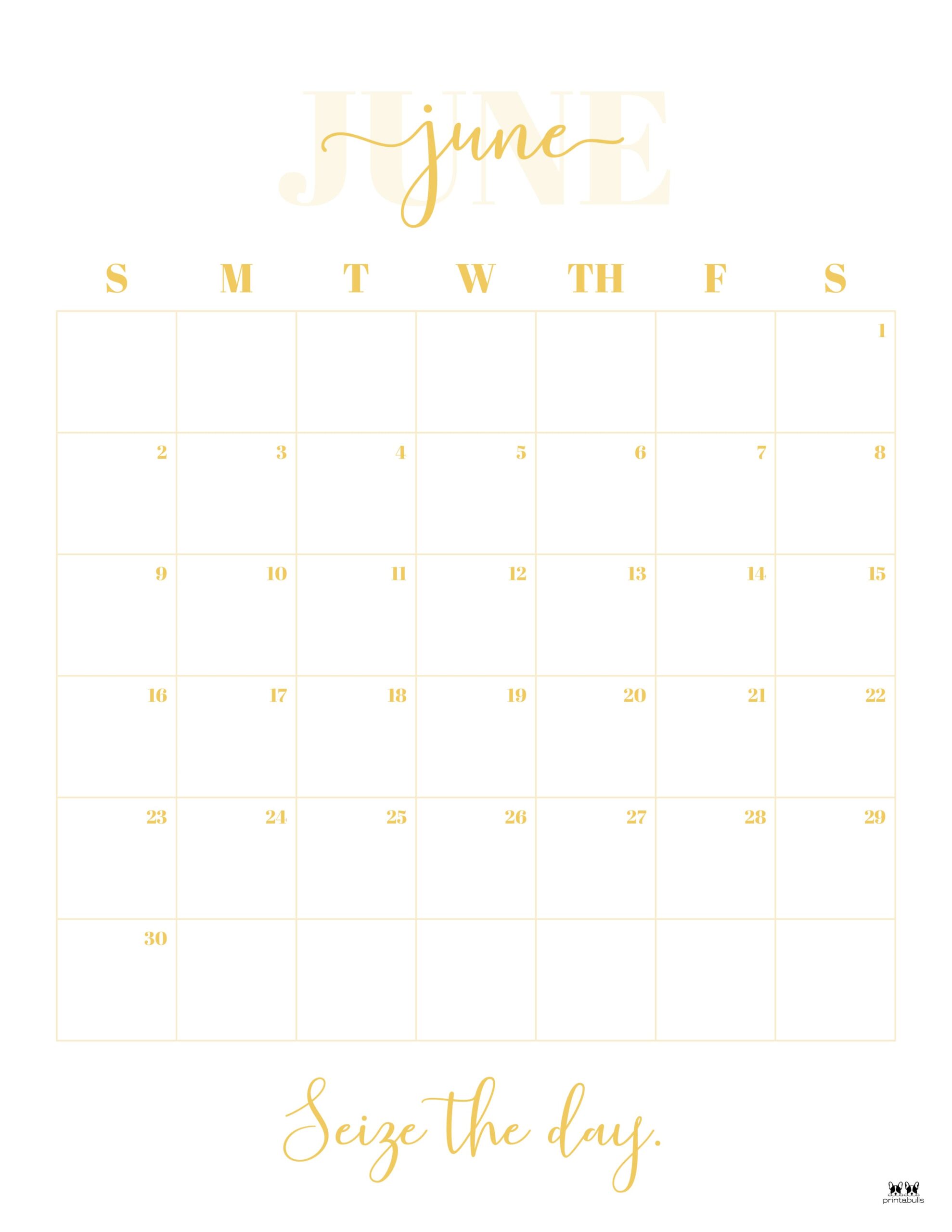 June 2024 Calendars - 50 FREE Printables | Printabulls