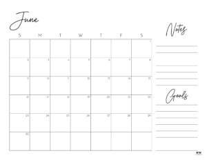 June 2024 Calendars - 50 FREE Printables | Printabulls