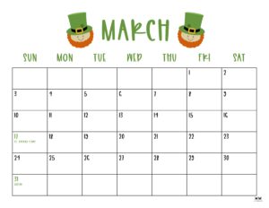 March 2024 Calendars - 50 FREE Printables | Printabulls
