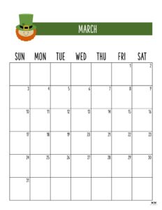 March 2024 Calendars - 50 FREE Printables | Printabulls