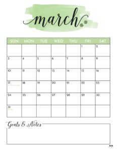 March 2024 Calendars - 50 FREE Printables | Printabulls