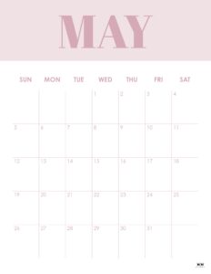 May 2024 Calendars - 50 FREE Printables | Printabulls