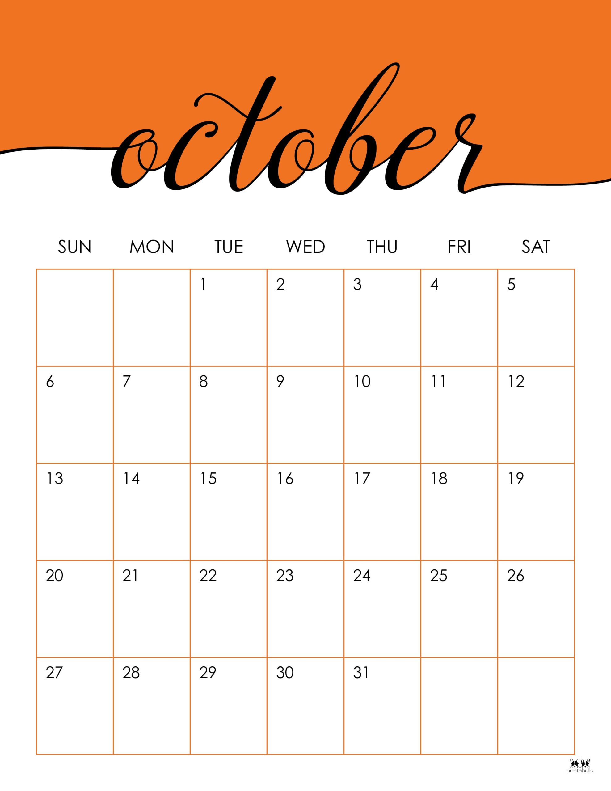 October 2024 Calendars 50 FREE Printables Printabulls October 2024 Calendars 50 FREE Printables Printabulls