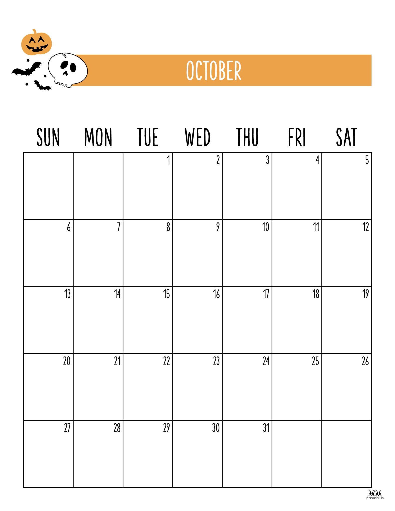 October 2024 Calendars - 50 FREE Printables | Printabulls