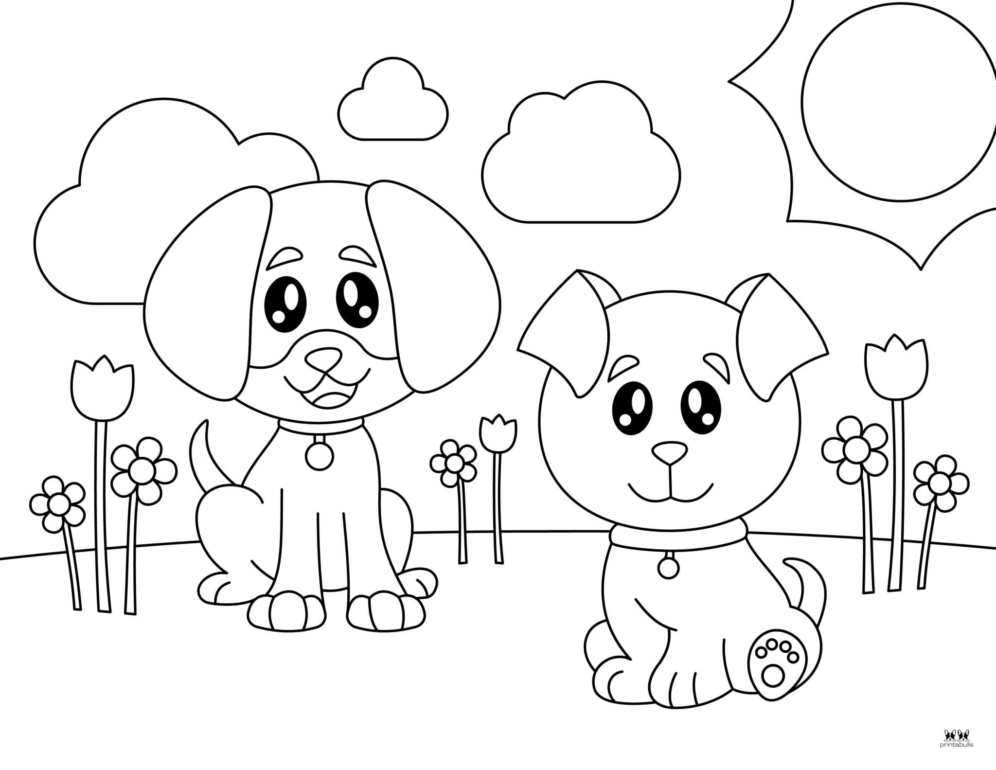 Puppy Coloring Pages - 25 FREE Printables | Printabulls