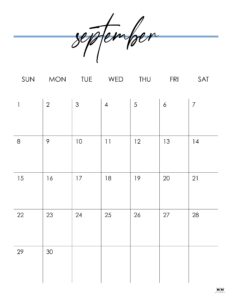 September 2024 Calendars - 50 FREE Printables - PrintaBulk