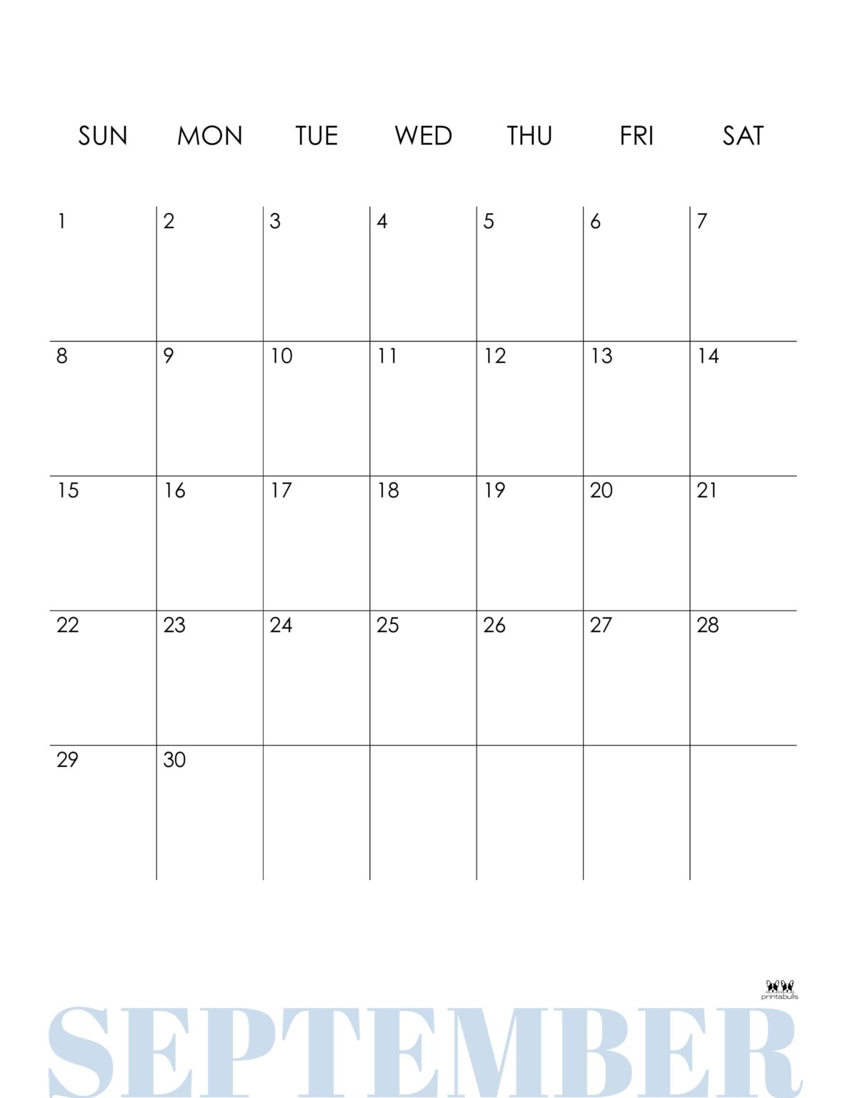 September 2024 Calendars - 50 FREE Printables | Printabulls