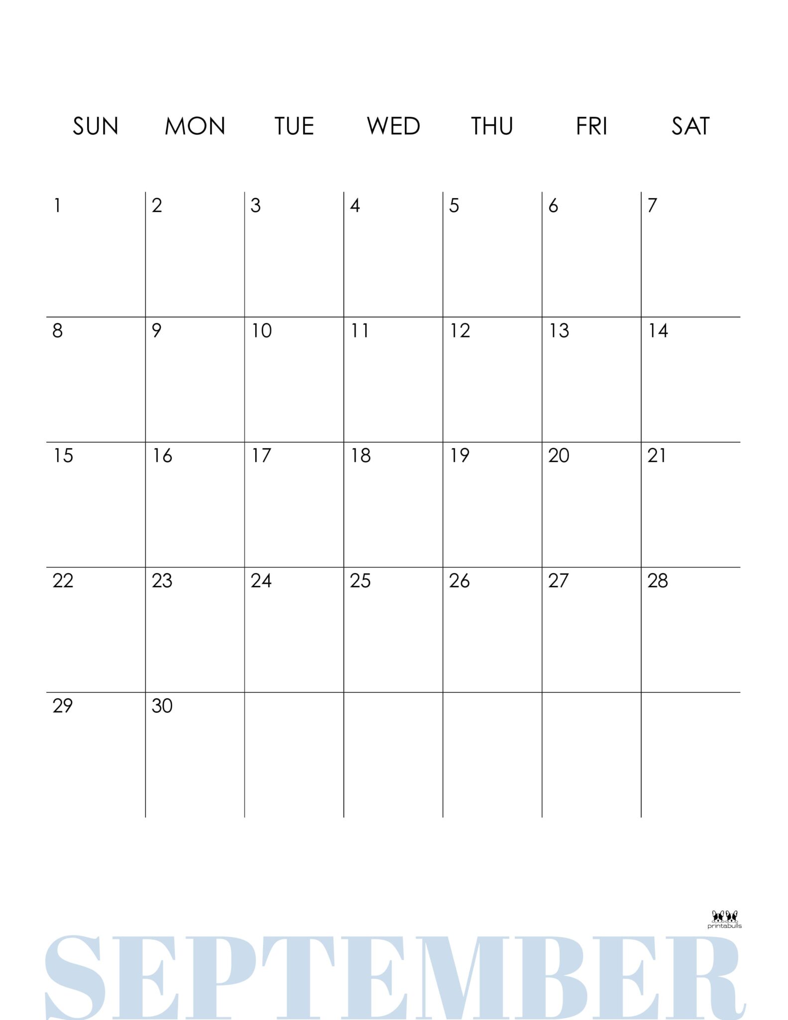 September 2024 Calendars - 50 FREE Printables | Printabulls