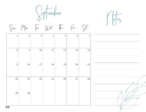 September 2024 Calendars - 50 FREE Printables | Printabulls