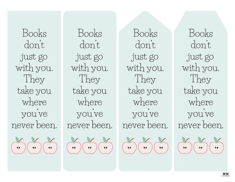 Printable Bookmarks - 500+ FREE Bookmarks | Printabulls