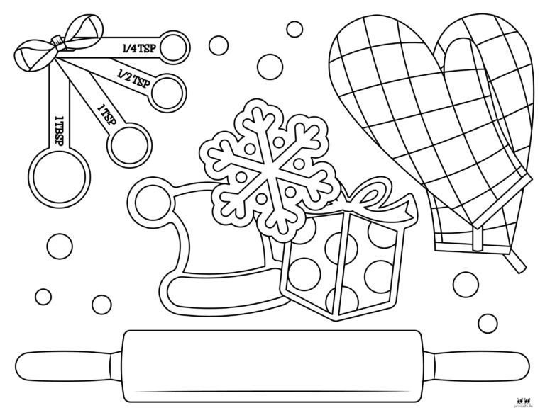 Christmas Cookies Coloring Pages - 25 FREE Pages | Printabulls