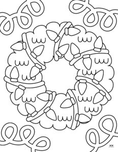 Christmas Wreath Coloring Pages - 25 FREE Pages | Printabulls