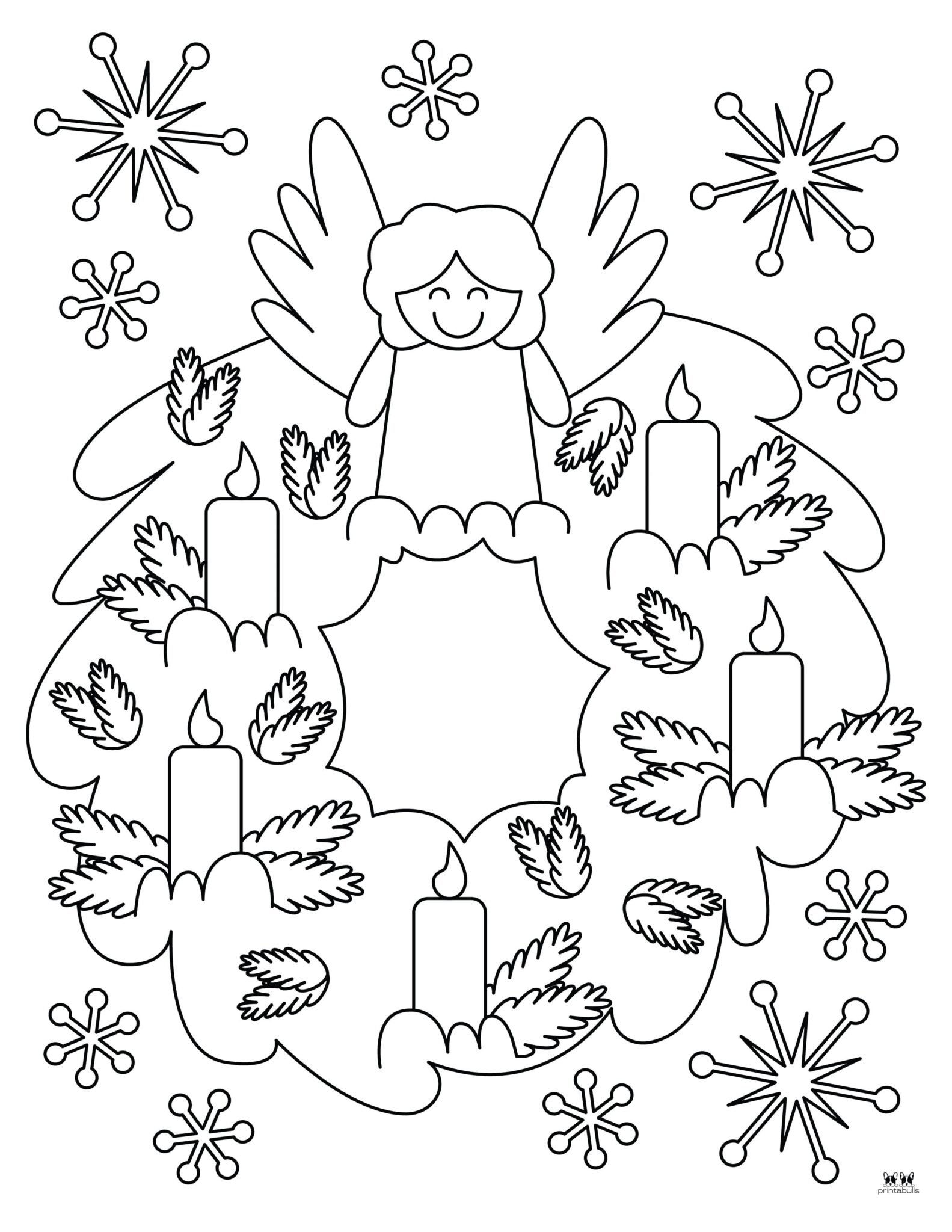 Christmas Wreath Coloring Pages - 25 FREE Pages | Printabulls