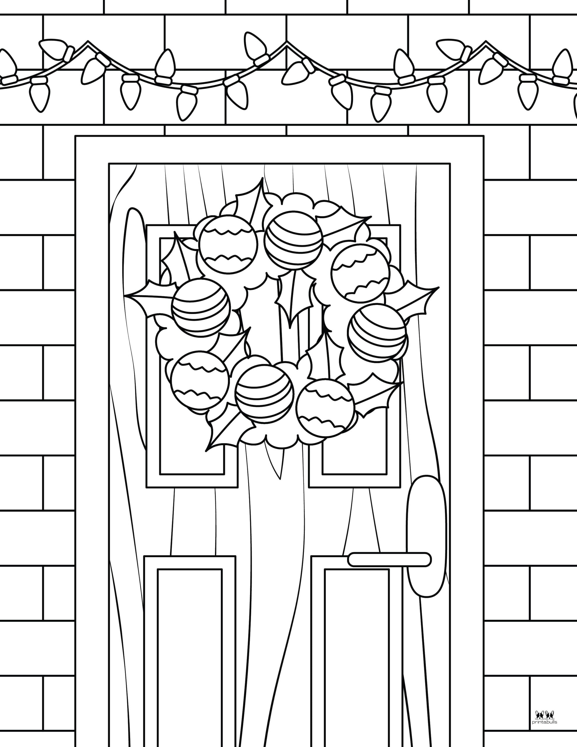 Christmas Wreath Coloring Pages - 25 FREE Pages | Printabulls