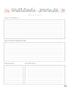 Gratitude Journal Templates - 18 FREE Printables - PrintaBulk