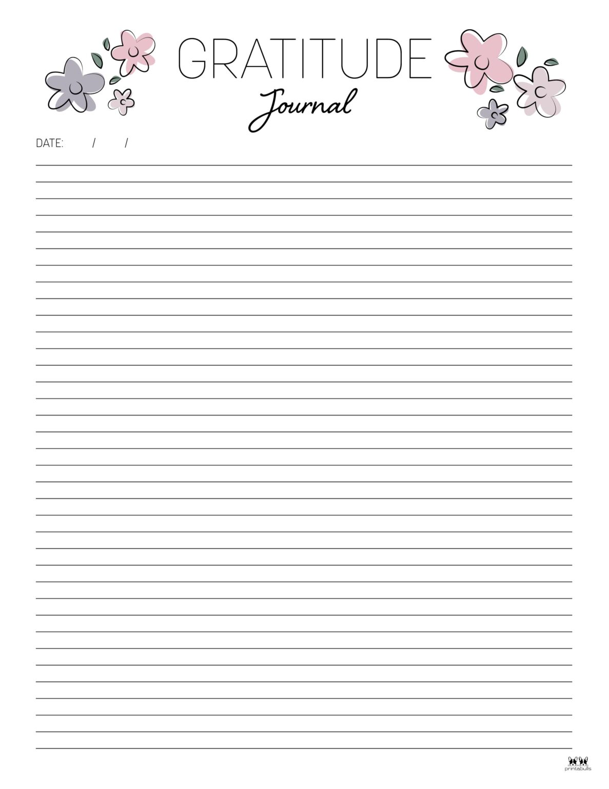 Gratitude Journal Templates - 18 FREE Printables | Printabulls