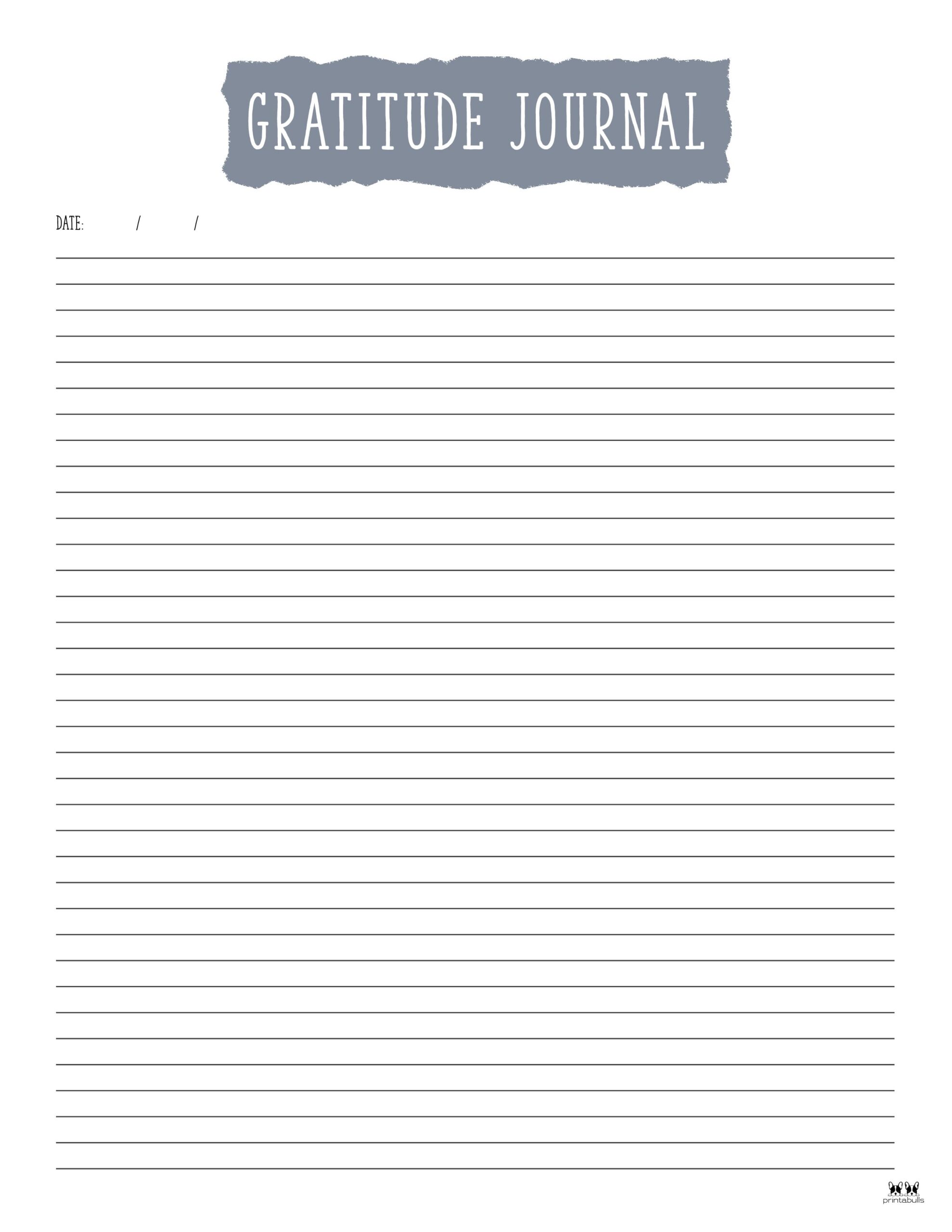 Gratitude Journal Templates - 23 FREE Printables | Printabulls