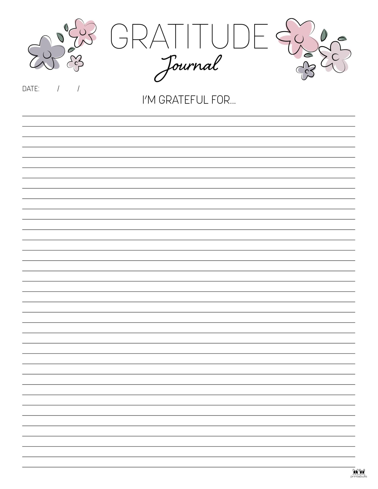 Gratitude Journal Templates - 18 FREE Printables | Printabulls