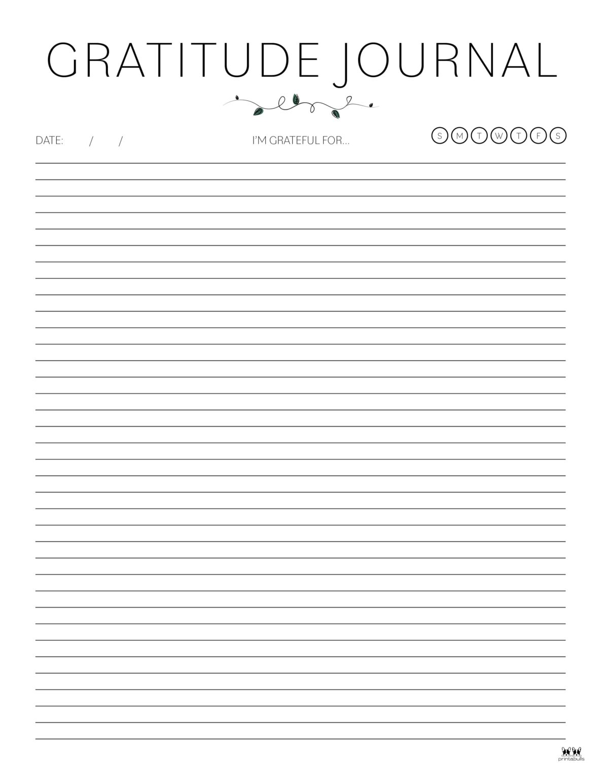 Gratitude Journal Templates - 23 FREE Printables | Printabulls