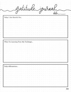 Gratitude Journal Templates - 18 FREE Printables - PrintaBulk
