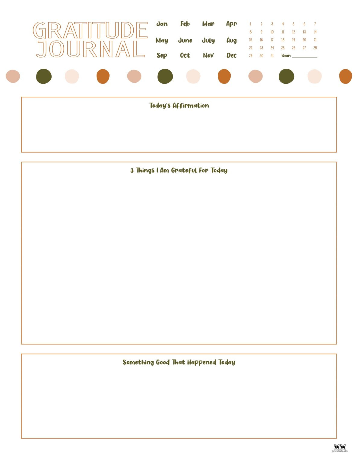Gratitude Journal Templates - 18 FREE Printables | Printabulls