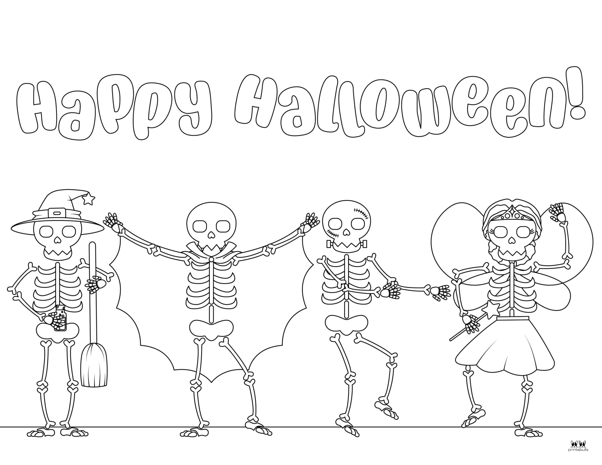 Happy Halloween Coloring Pages - 28 FREE Pages | Printabulls