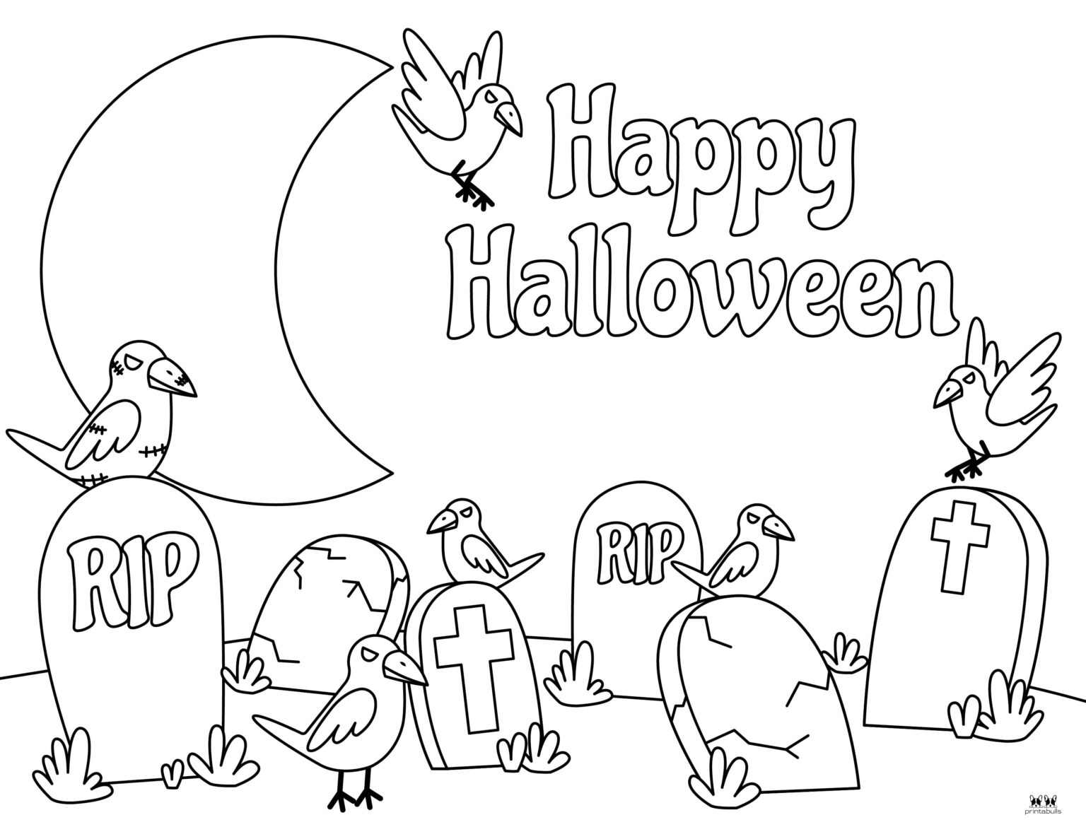 Happy Halloween Coloring Pages - 28 FREE Pages | Printabulls