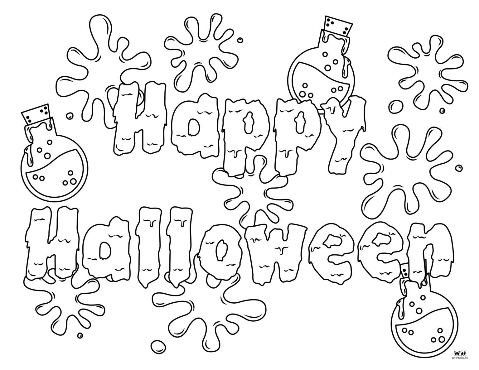 Happy Halloween Coloring Pages - 28 FREE Pages | Printabulls